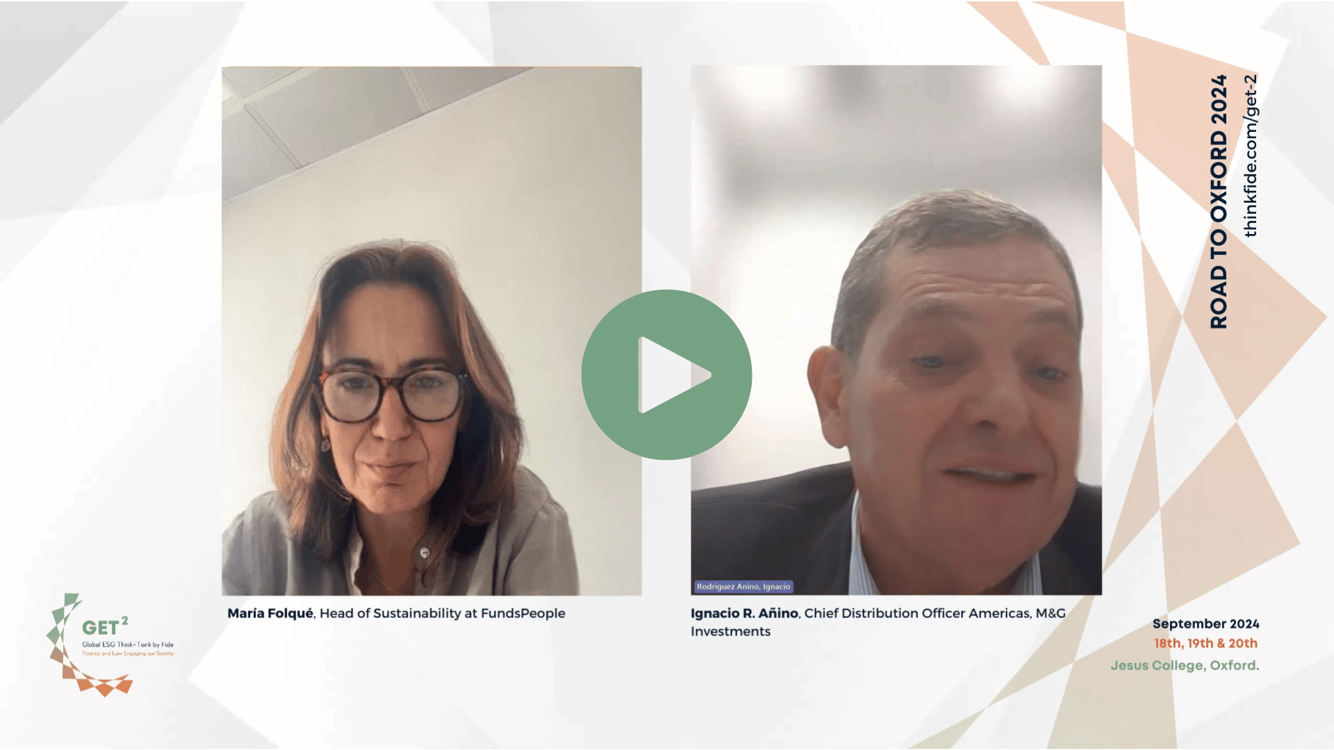 Oxford/24 Interviews: María Folqué and Ignacio R. Añino - Fundacion Fide